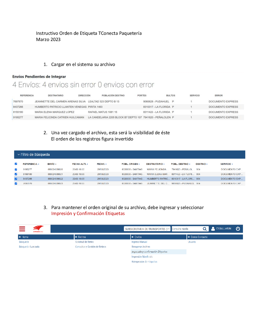 InstructivoTConecta - Correos